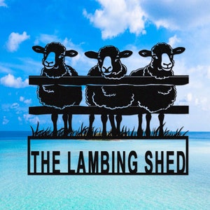 Personalized Sheep Metal Sign,custom Sheep Farm Sign Wall Decor,sheep ...