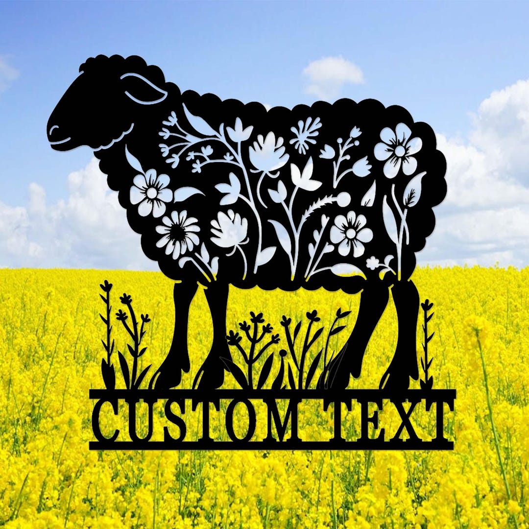 Personalized Sheep Farm Metal Sign,custom Sheep Sign Wall Decor,sheep ...