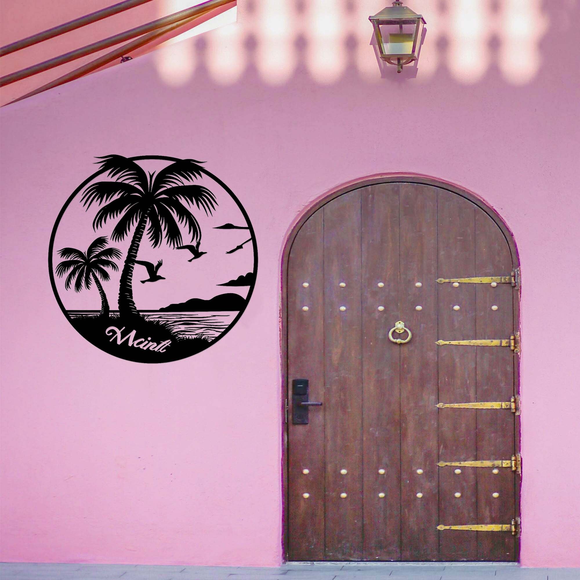 Custom Beach Palm Tree Sign,palm Tree Decor,personalized Beach House ...