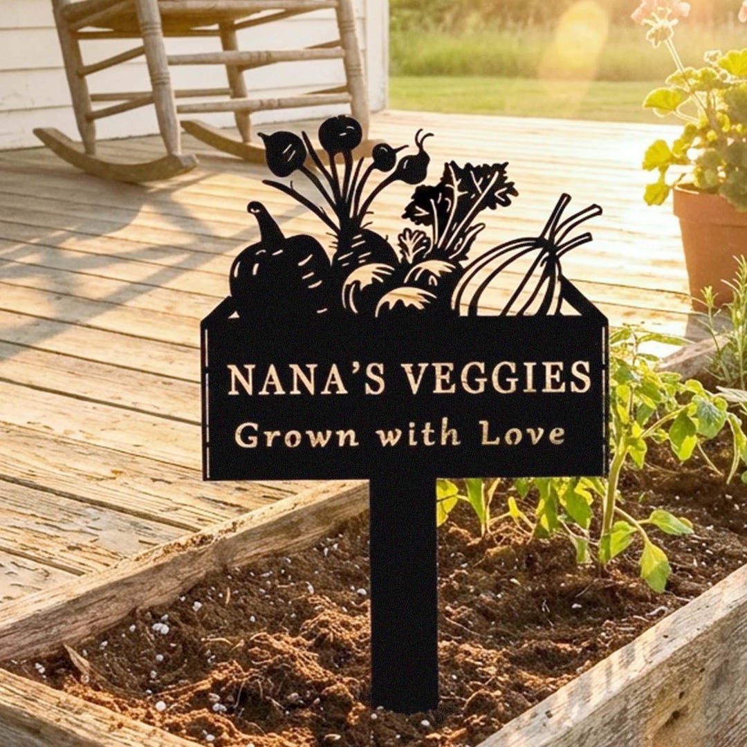 Personalized Metal Garden Sign,custom Homegrown Veggies Garden Sign ...