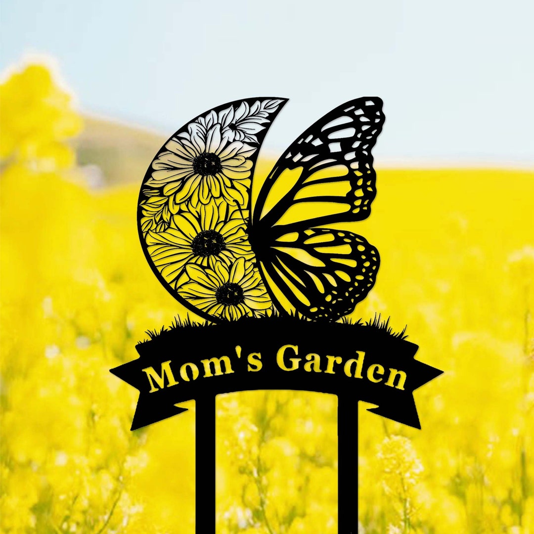Personalized Metal Butterfly Garden Sign,custom Garden Sign,butterfly ...