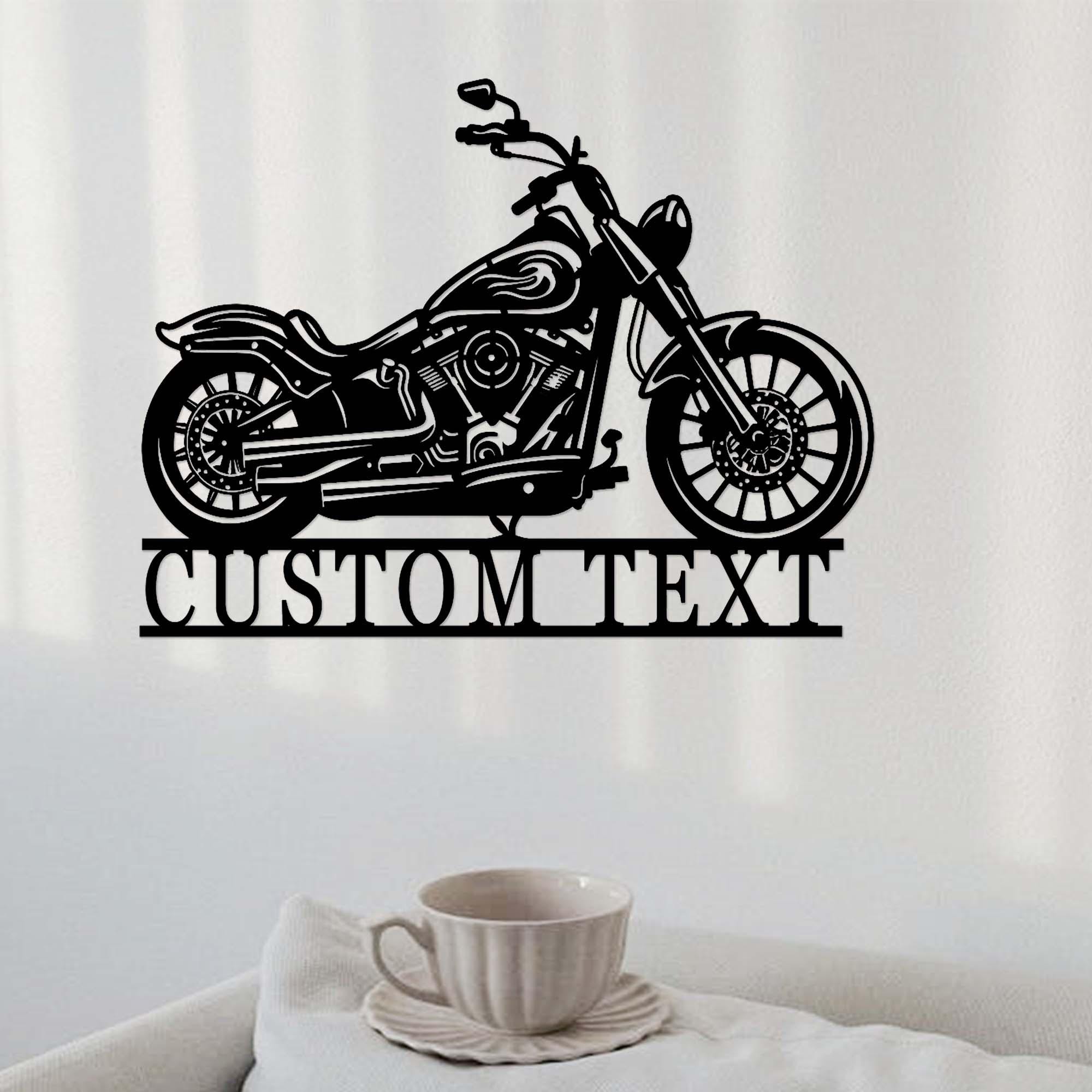 Custom Motorcycle Metal Sign: Personalized Motorcycle Rider Name Sign ...