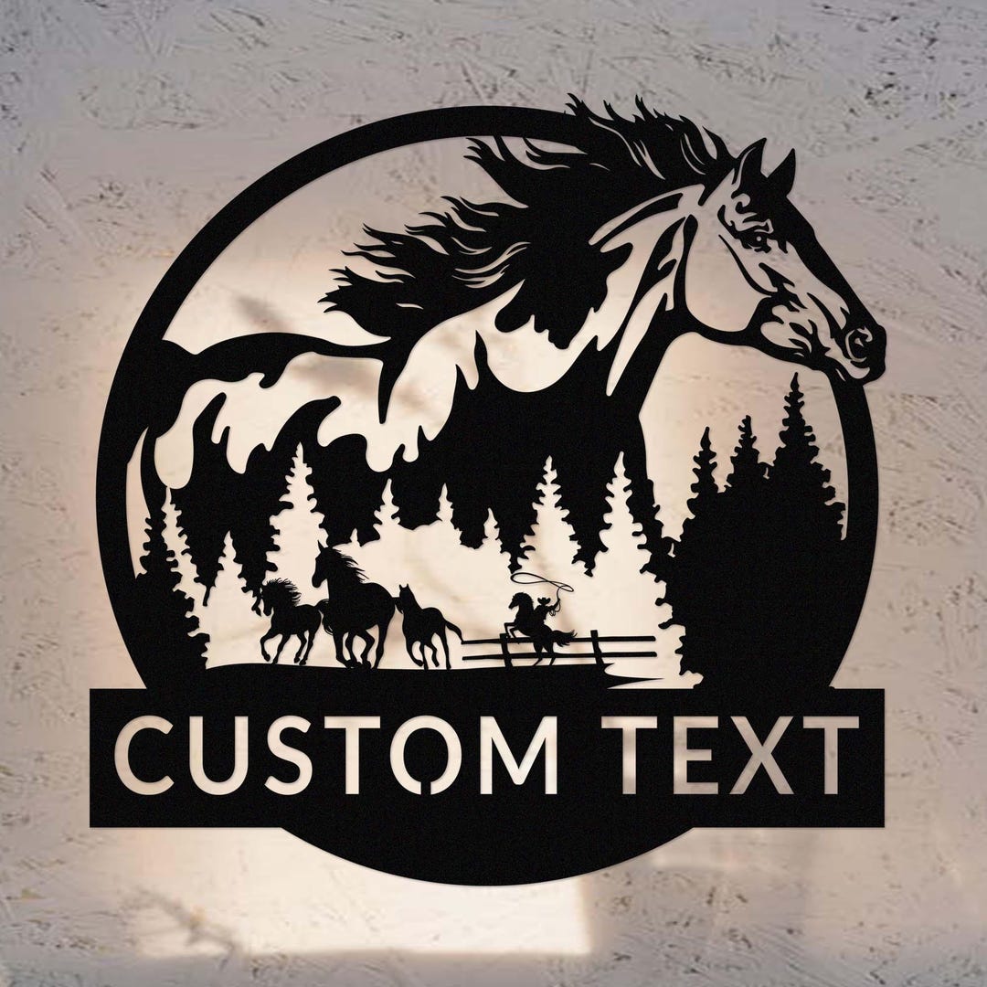 Custom Metal Horse Farm Sign,horse Stall Sign,personalized Horse Name ...