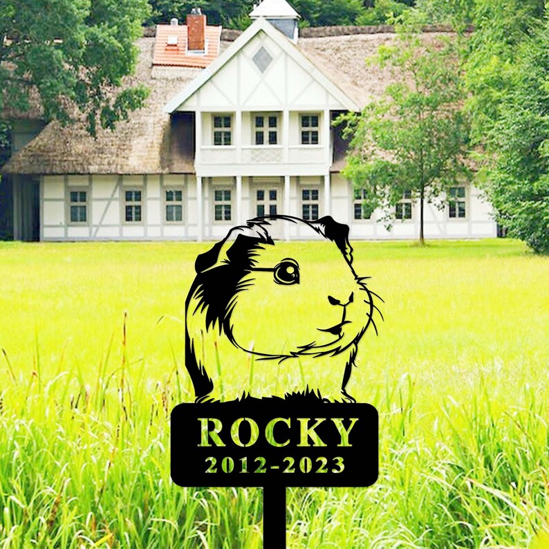 Personalized Guinea Pig Memorial Stake,guinea Pig Metal Grave Marker ...