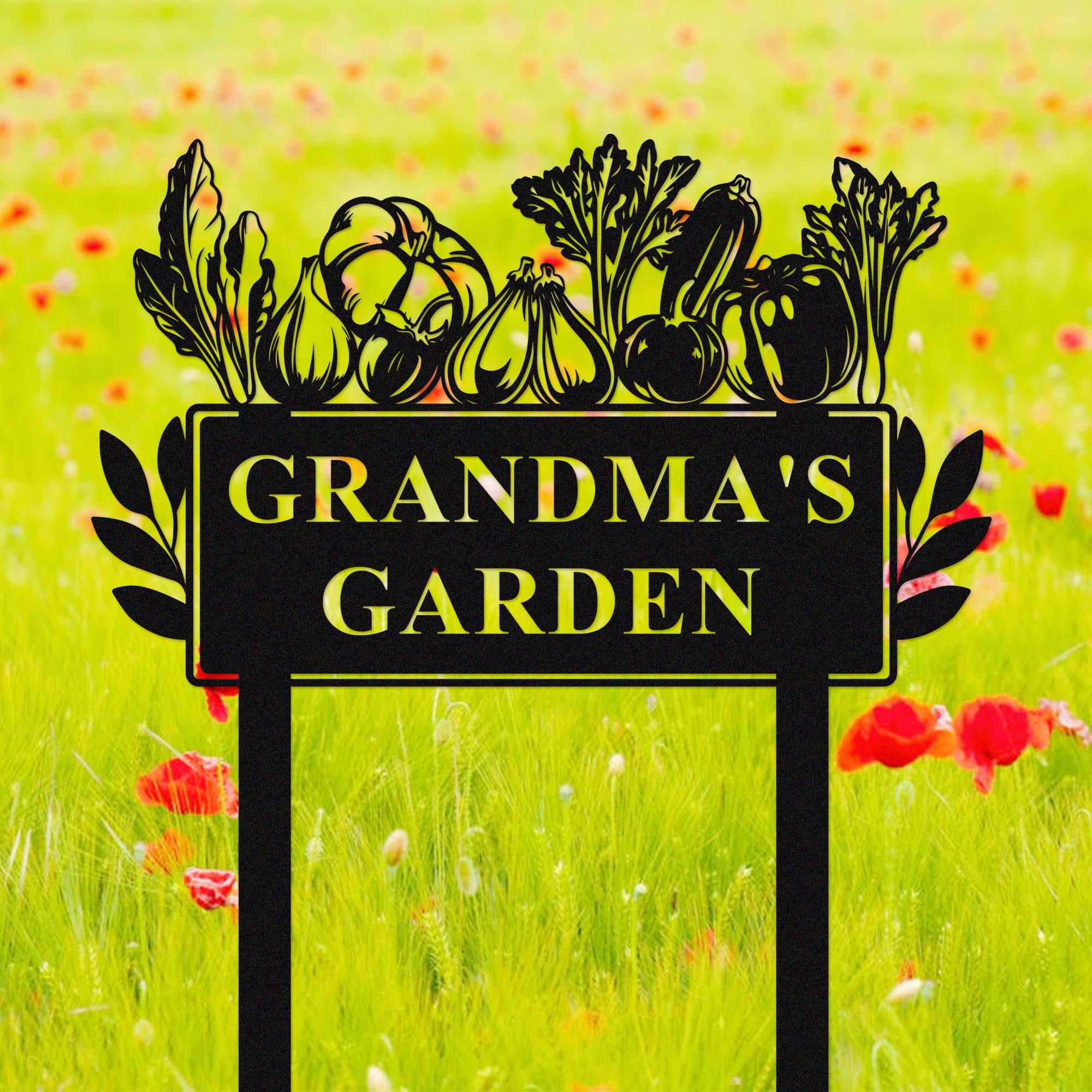 Personalized Metal Vegetable Garden Sign, Custom Veggies Garden Sign ...