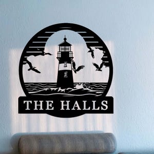 Custom Lighthouse Metal Sign,lighthouse Metal Wall Art,personalized ...