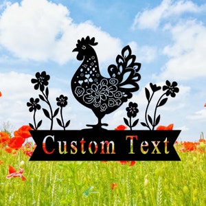 Custom Chicken Sign,metal Chicken Coop Sign,personalized Chicken Farm ...