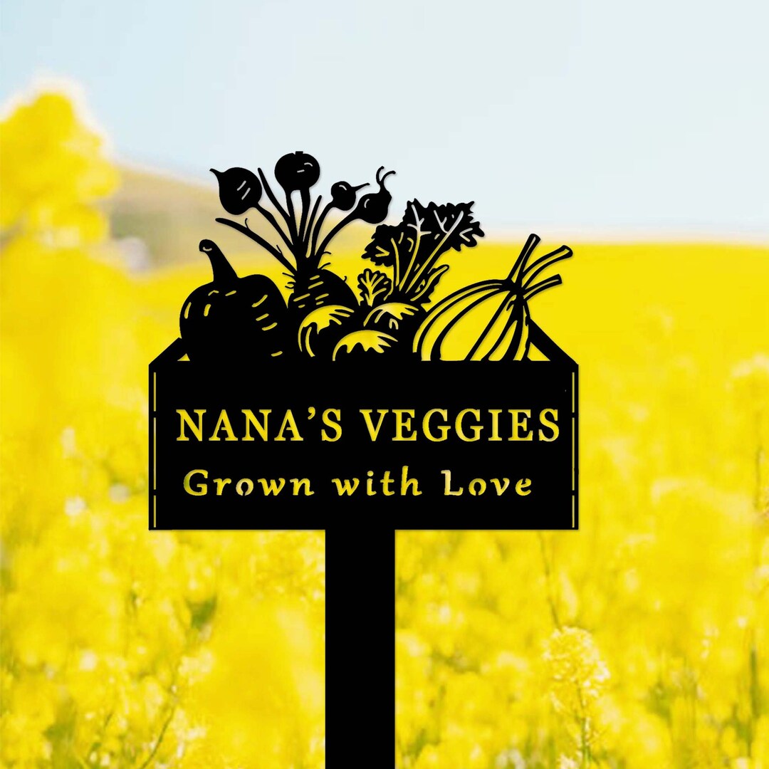 Personalized Metal Garden Sign,custom Homegrown Veggies Garden Sign ...
