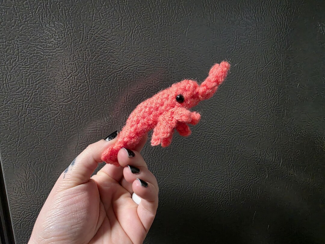 Crochet Shrimp Plushie, Handmade Stuffed Animal - Etsy