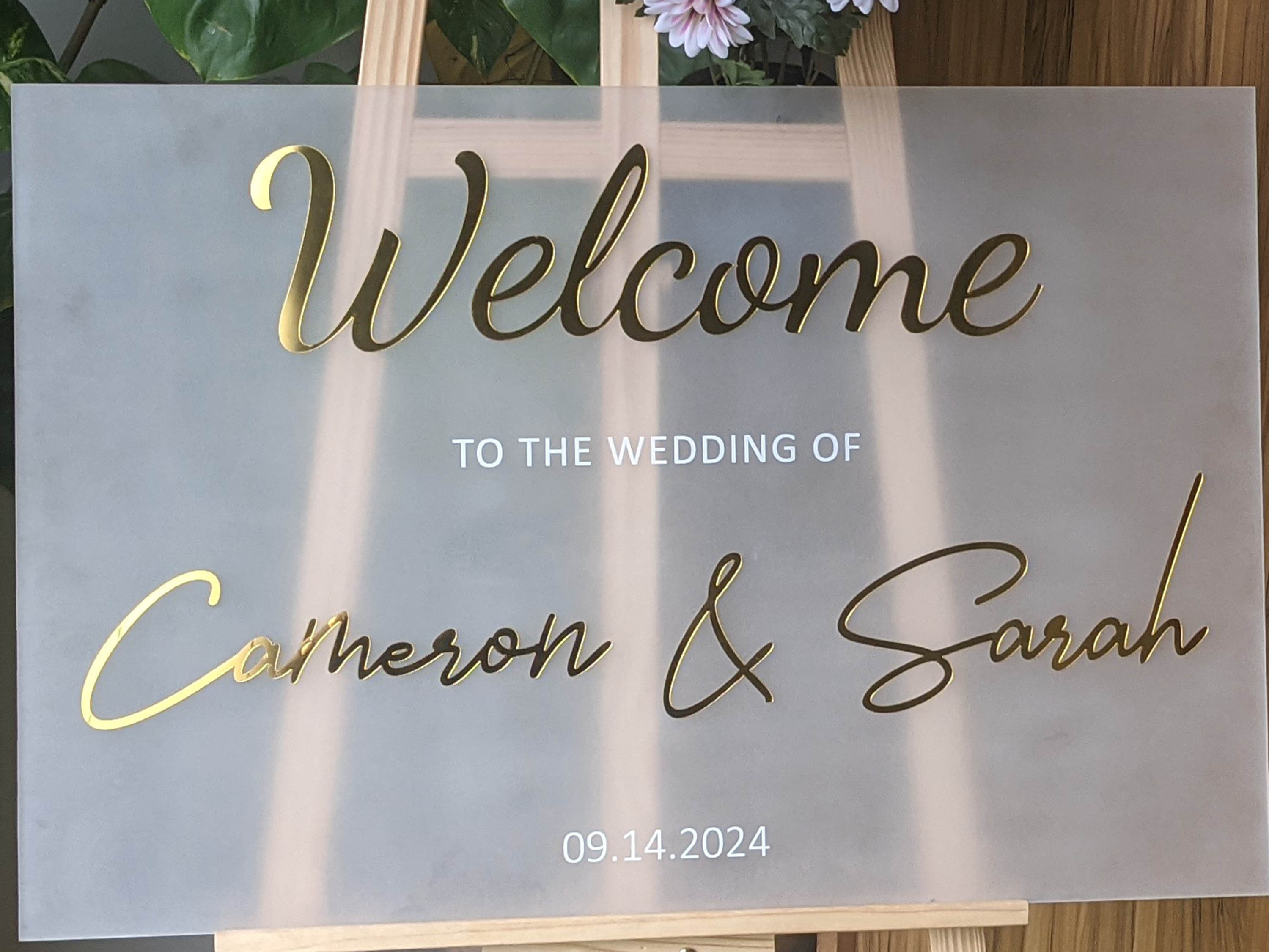 Custom Wedding Acrylic Signs, Wedding Welcome Sign, Reception Entrance ...