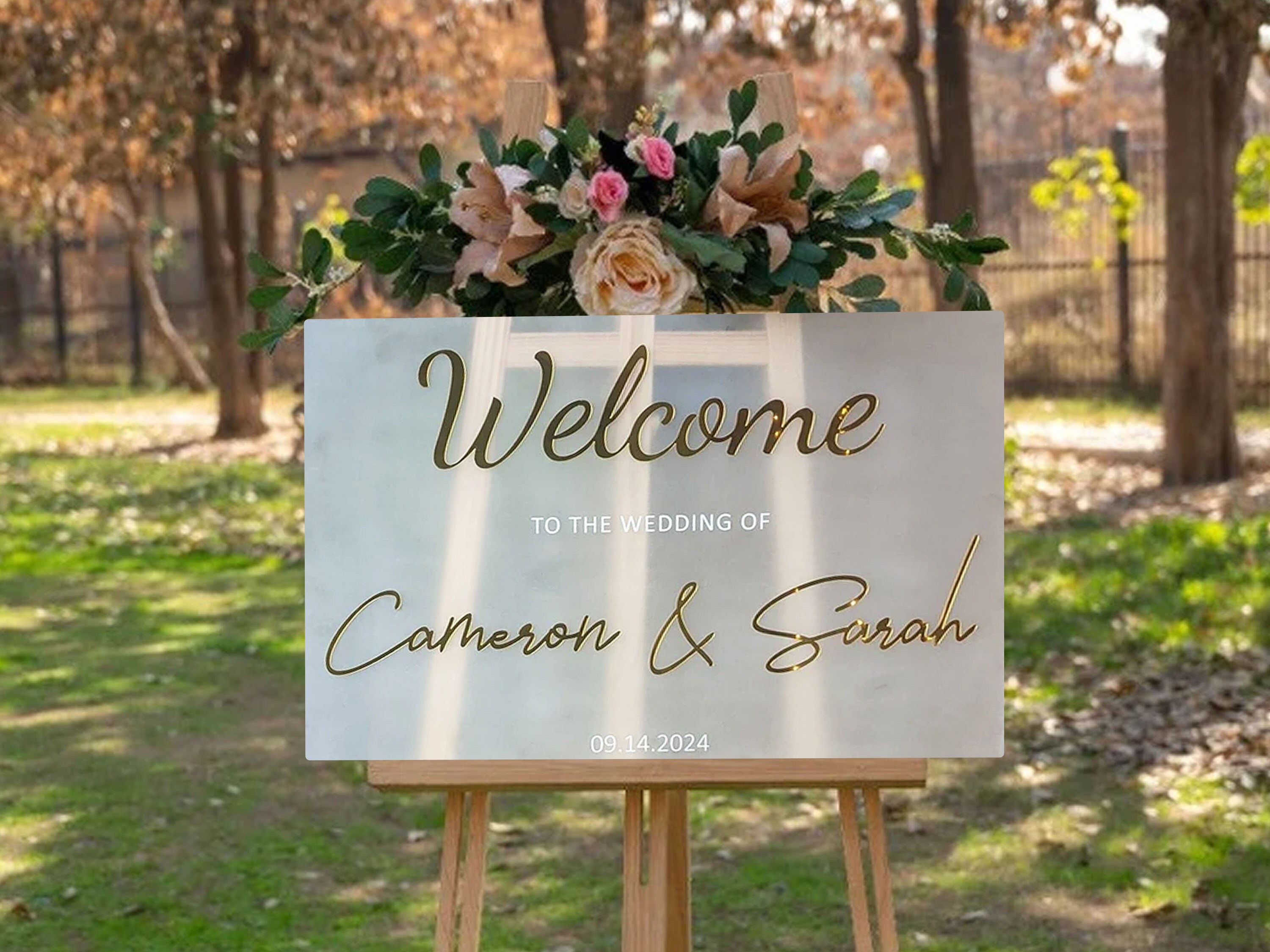 Custom Wedding Acrylic Signs, Wedding Welcome Sign, Reception Entrance ...