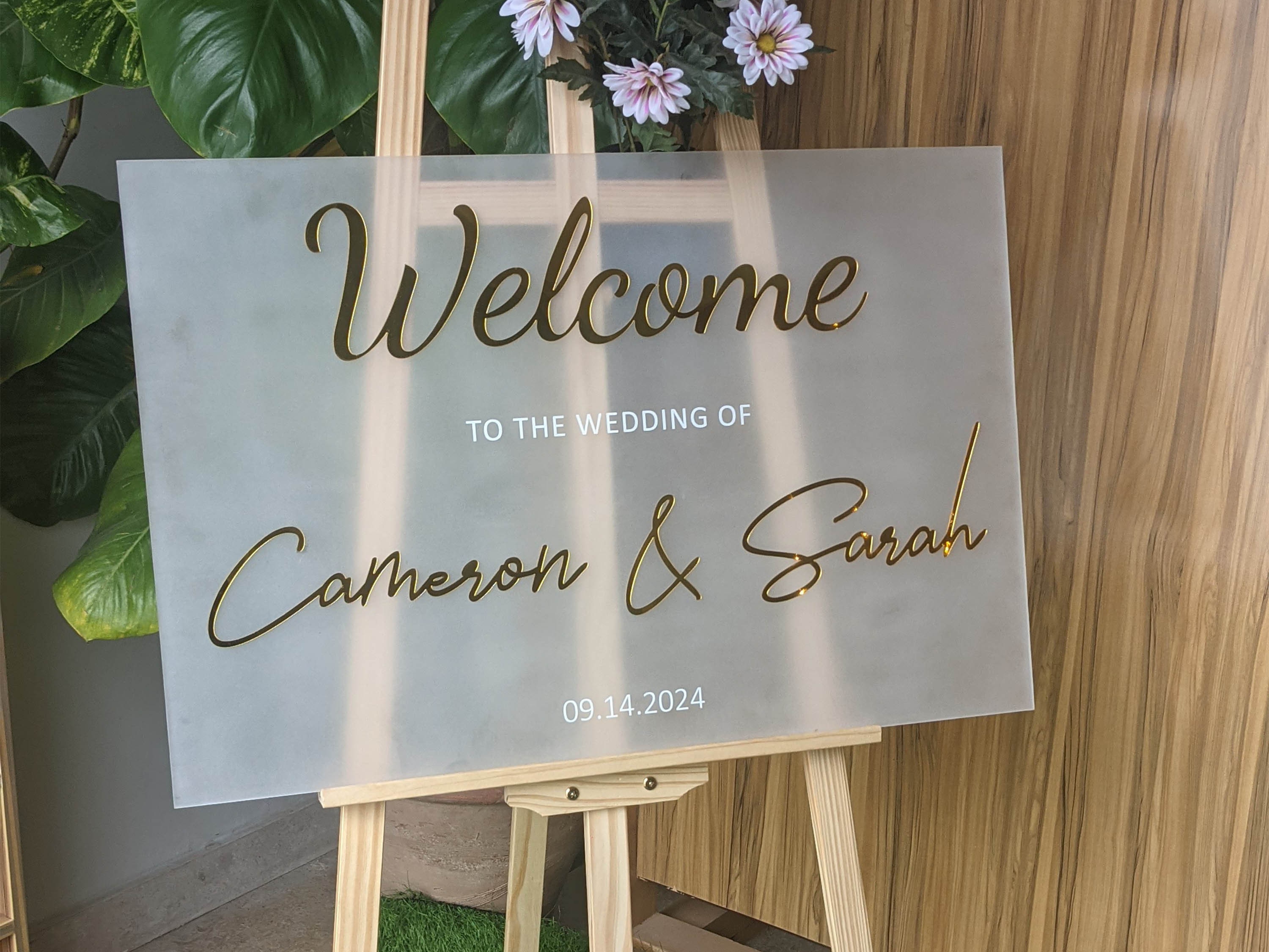 Custom Wedding Acrylic Signs, Wedding Welcome Sign, Reception Entrance ...
