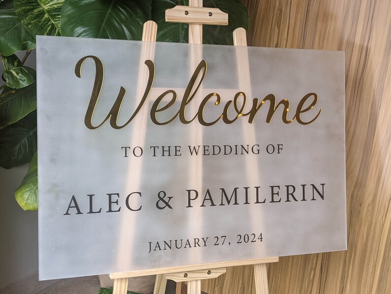 Custom Wedding Acrylic Signs, Wedding Welcome Sign, Reception Entrance ...