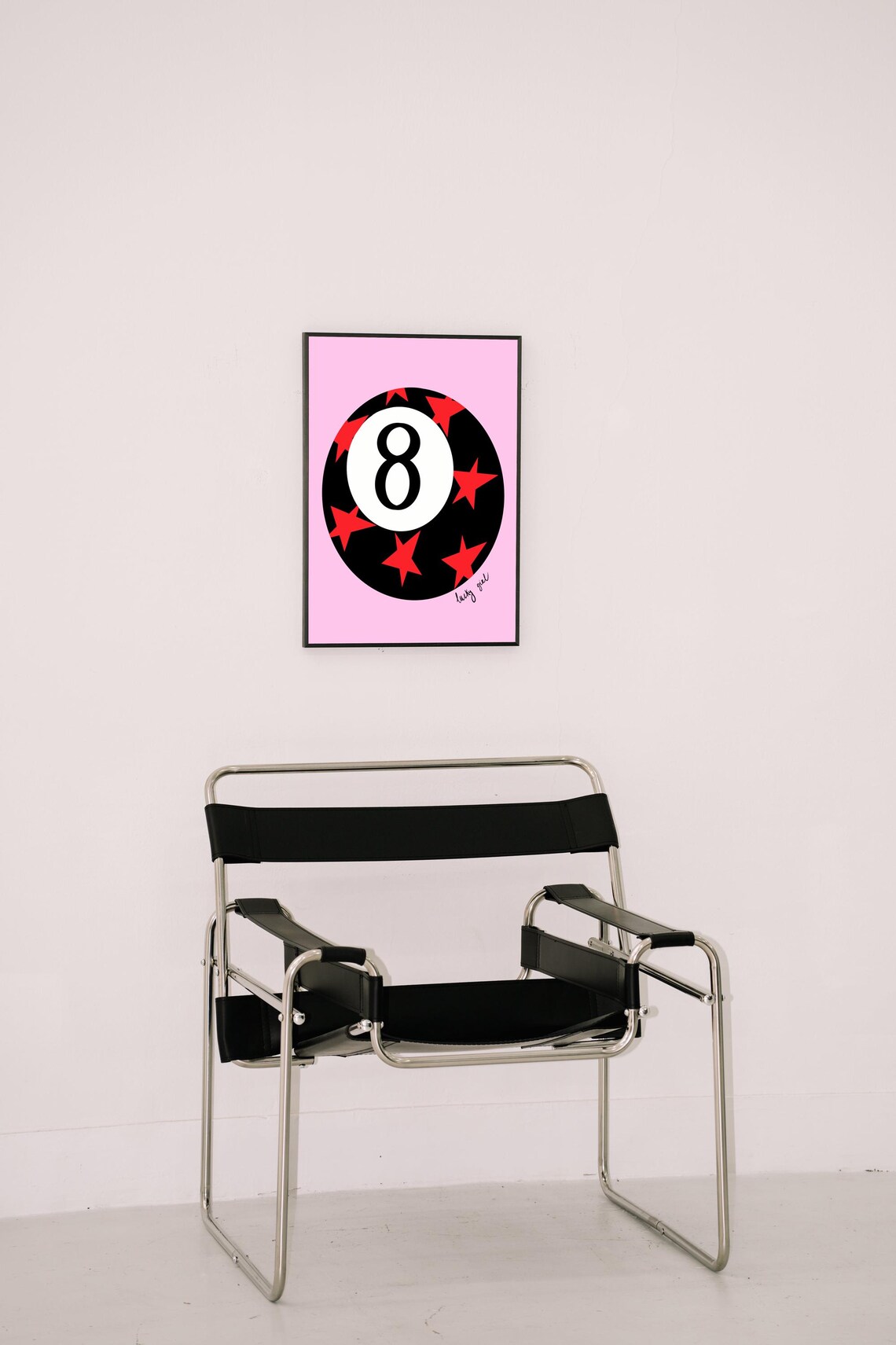 Pink 8 Ball Print Trendy Retro Poster Wall Art Eight Ball Poster Preppy ...