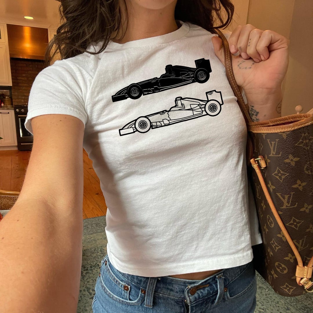 Formula 1 Y2k Baby Tee Black F1 Merch Formula One Tshirt Racing Gifts ...