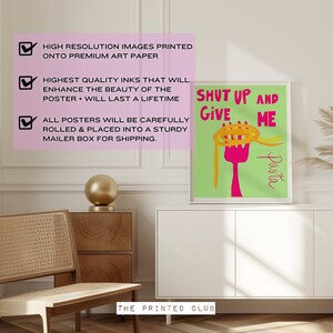 Preppy Pasta Print Spaghetti Wall Art Pasta Poster Hand Drawn Kitchen ...