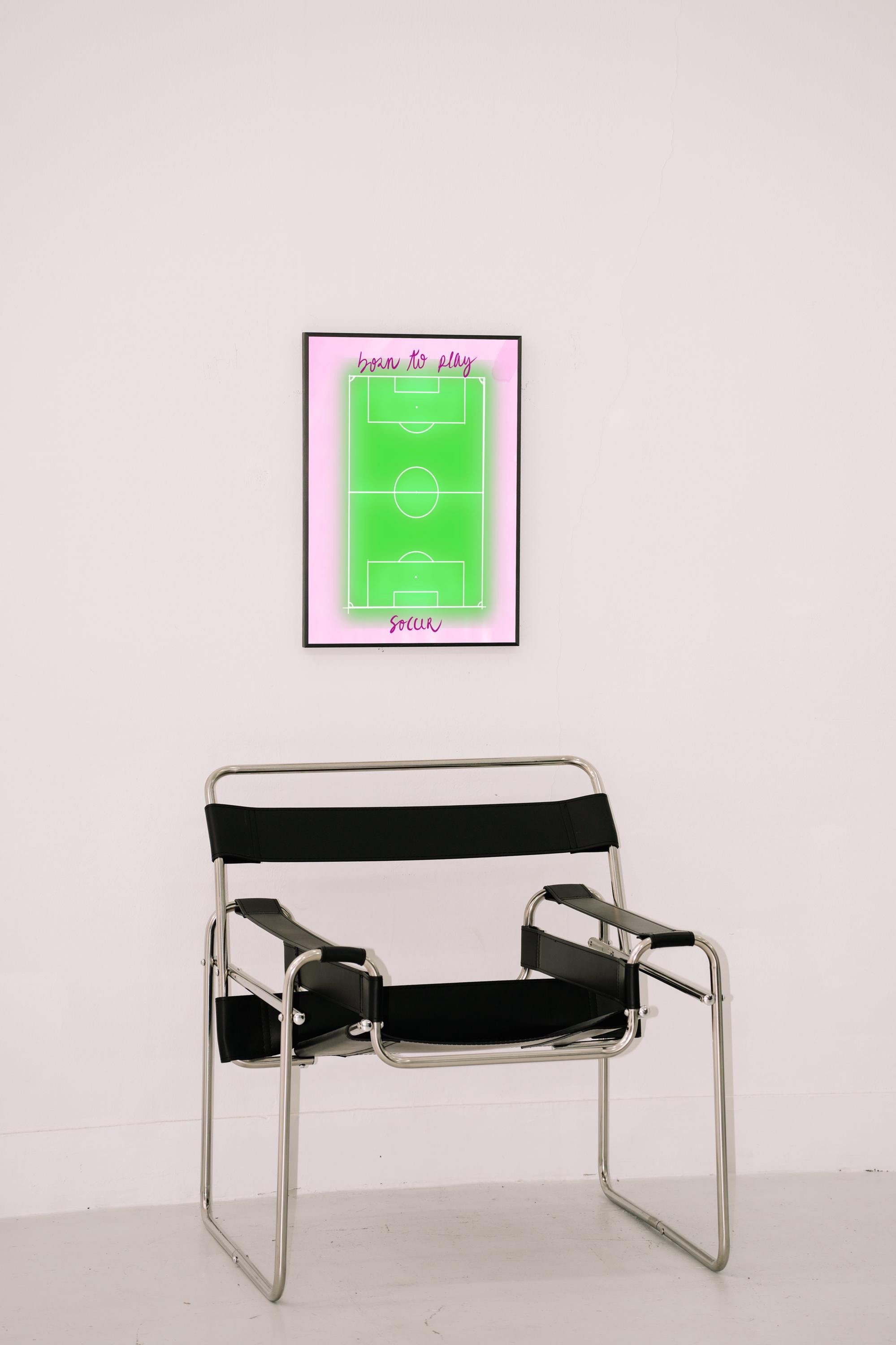 Soccer Aesthetic Print Preppy Sports Core Wall Art Soccer Field Poster ...