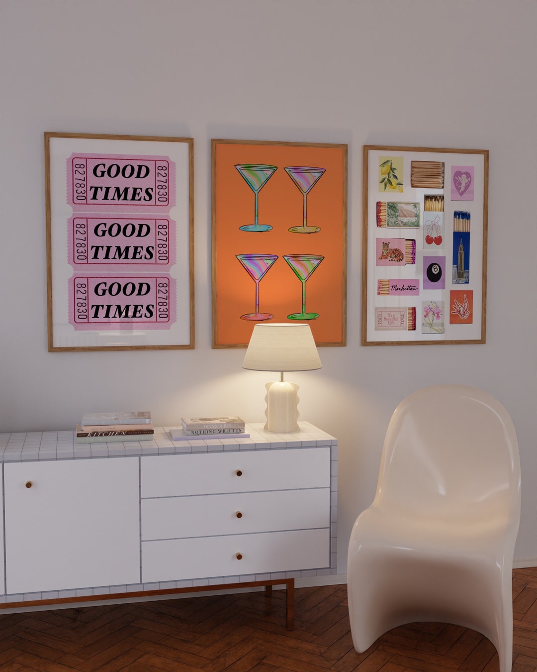 Set of 3 Cool Girl Gen Z Prints Matchbox Print Vintage Matchbook Wall ...