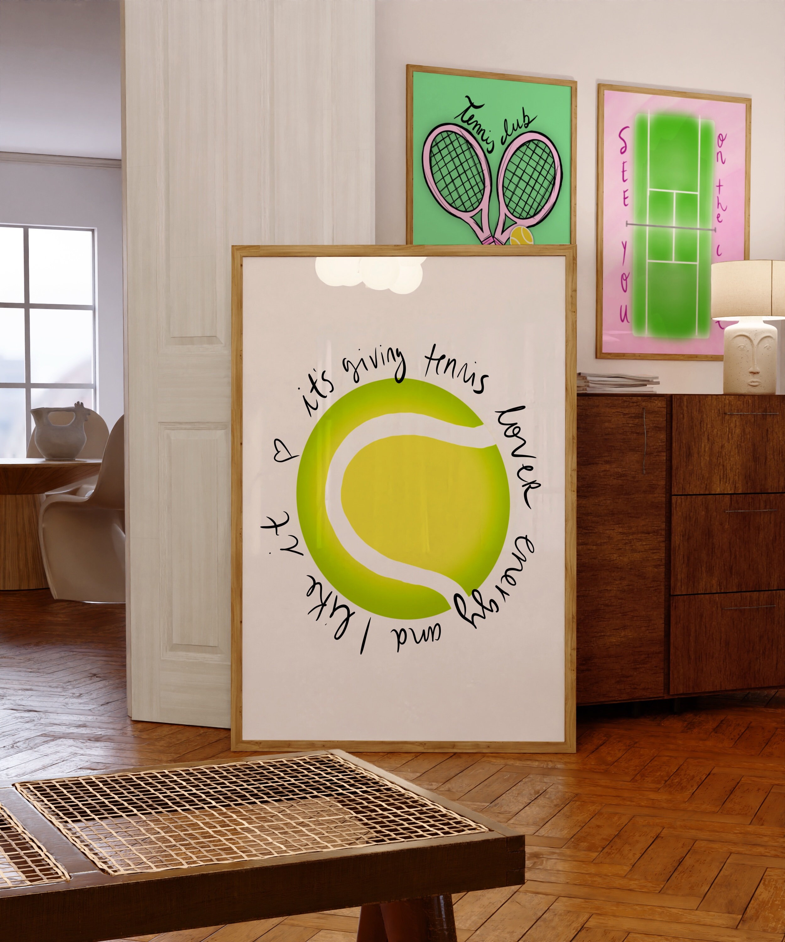 Set of 3 Trendy Tennis Prints Tennis Aesthetic Art Print Preppy Sports ...