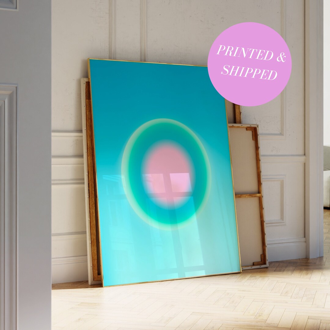 Blue Positive Aura Poster Blue Gradient Poster Affirmation Wall Art ...