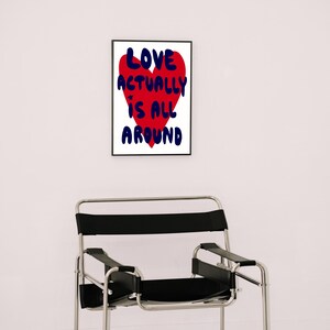 Retro Love Poster for Couples Decor Vintage Print Red Wall Art for ...