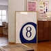 8 Ball Print Trendy Retro Poster Wall Art Eight Ball Poster Preppy ...