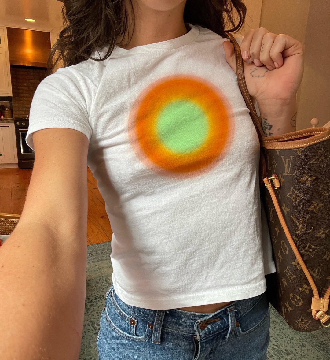 Aura Baby Tee Positive Aura Tee Cool Girl Aesthetic Tee Gift for Her ...