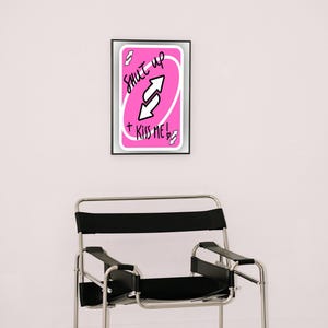 Uno Reverse Card Print Preppy Girly Pink Poster Retro Playing Card ...