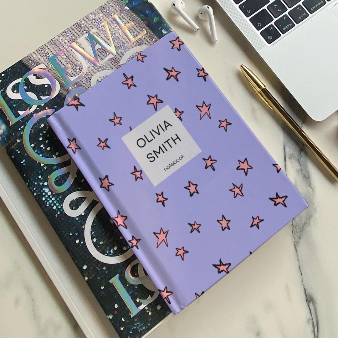 Personalised Pastel Notebook Aesthetic Custom Name Notebook ...