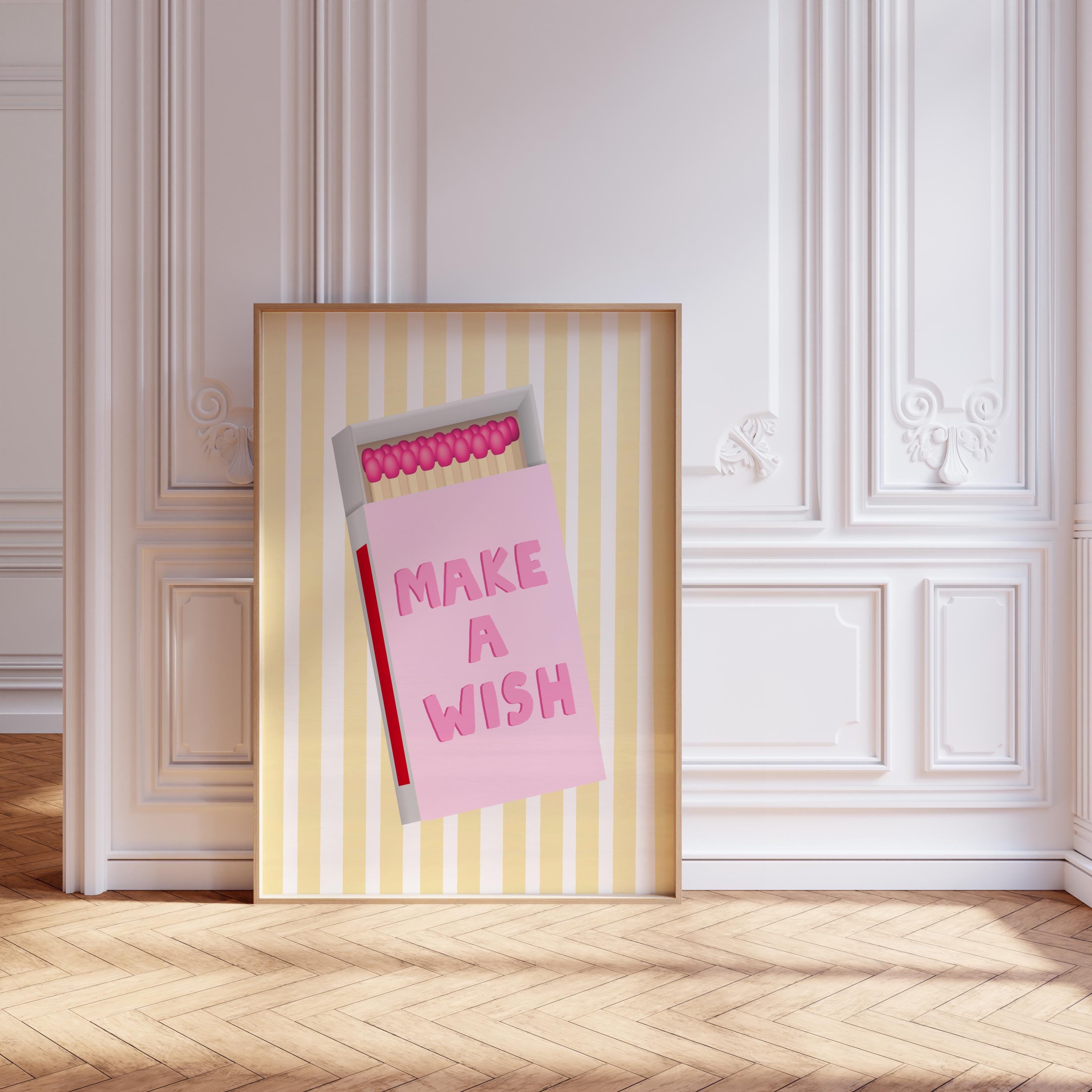 Matchbox Wall Art Pink Matchbox Print Trendy Bar Cart Art Vintage ...