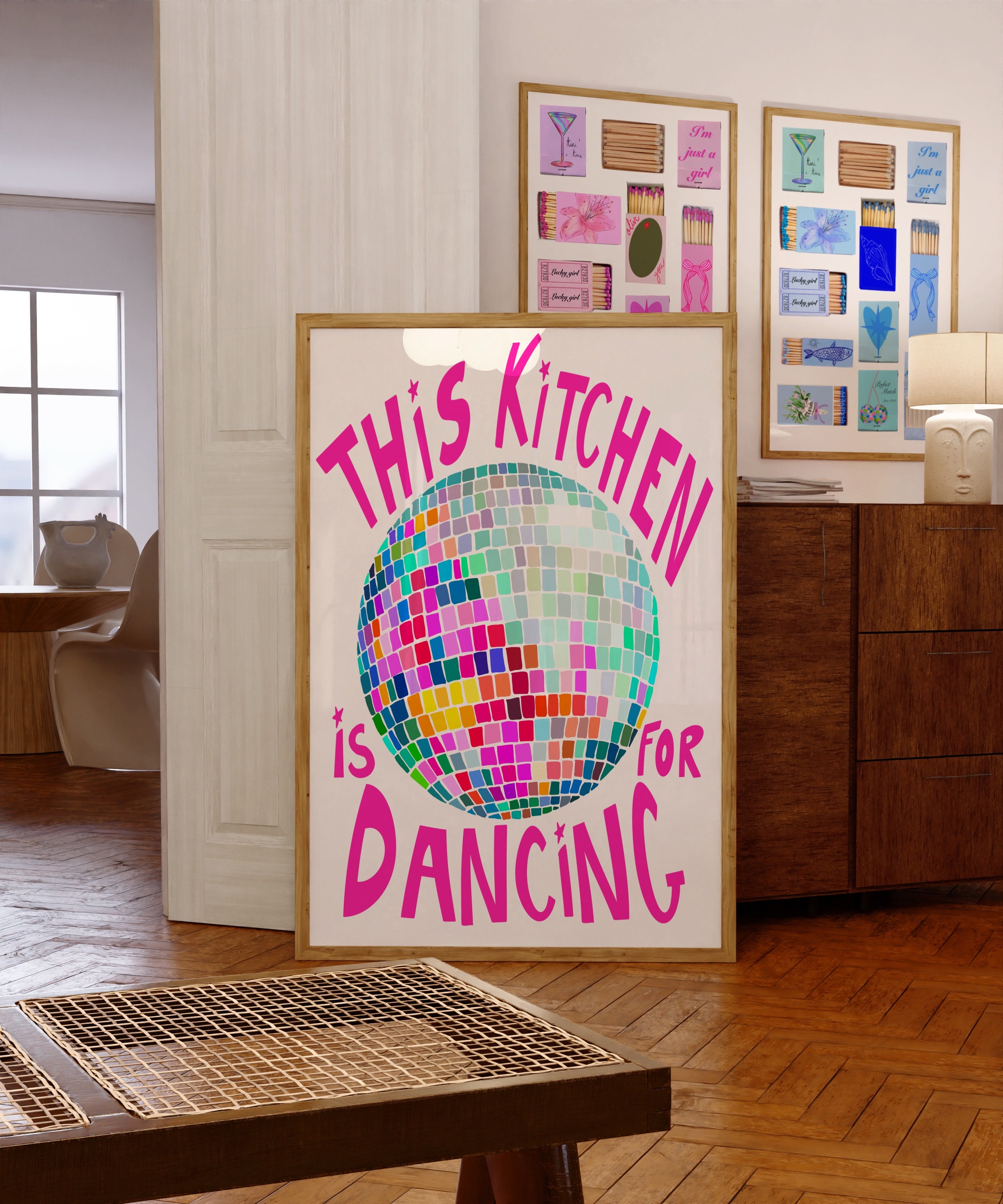 Disco Ball Decor This Kitchen is for Dancing Print Disco Ball Art ...