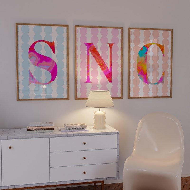 Initial Wall Art - Etsy