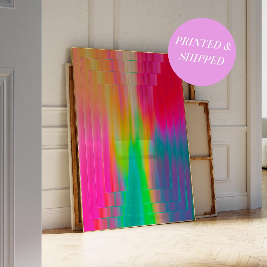 Colorful Modern Print Minimalist Art Mid Century Unframed Poster ...