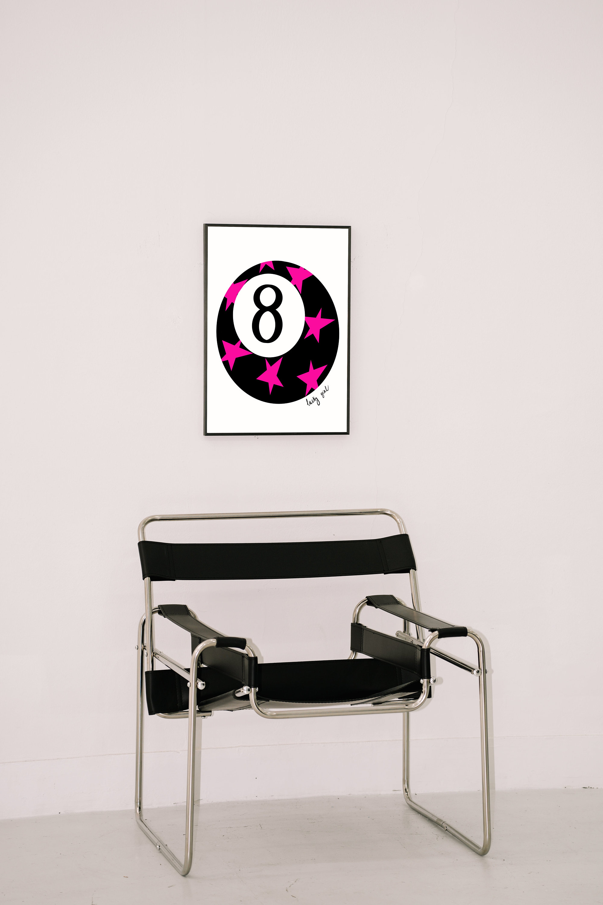 Star 8 Ball Art Print Poster Trendy Retro Poster Wall Art Lucky 8 Ball ...