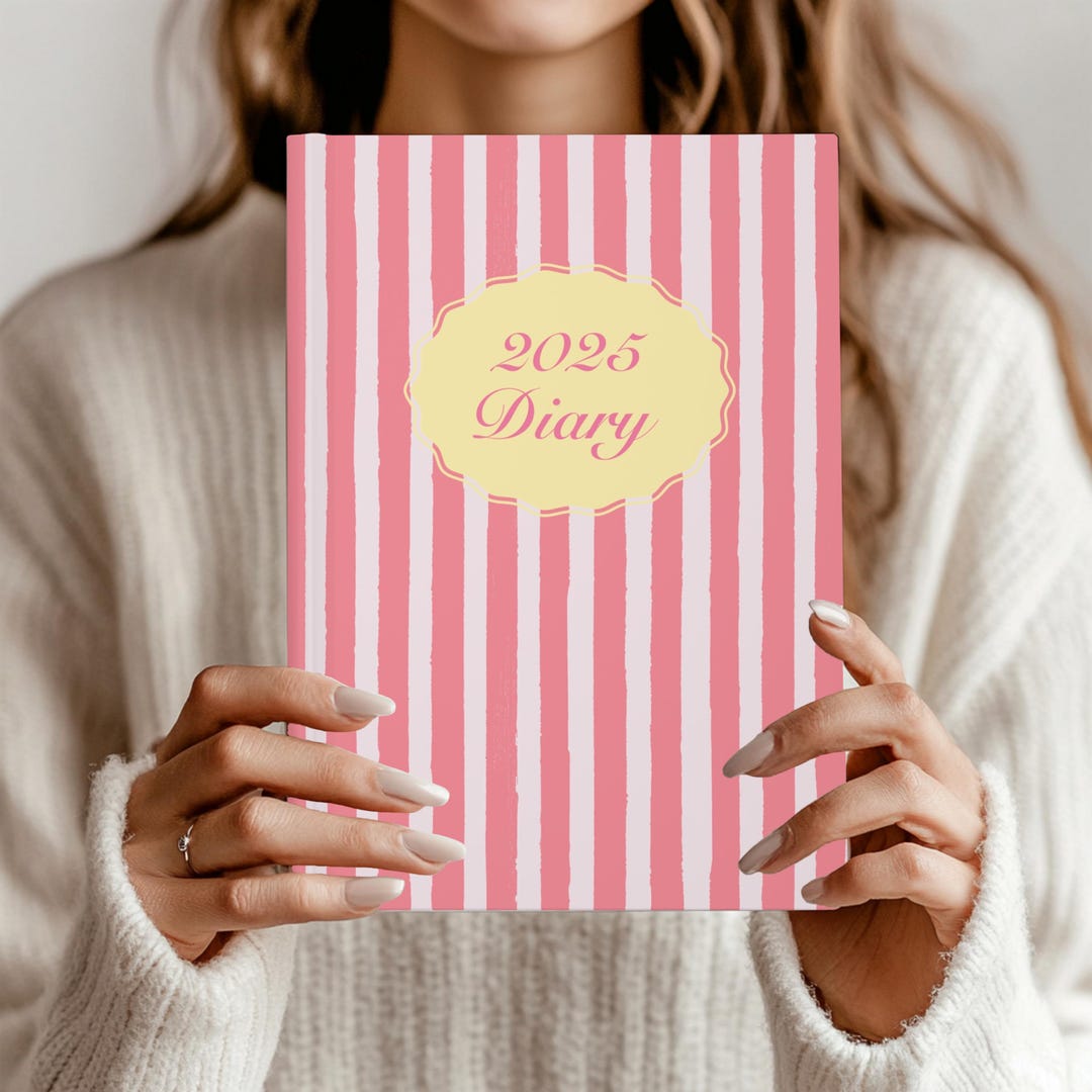 Trendy Diary 2025 Aesthetic Custom Journal Colorful Preppy Notebook ...