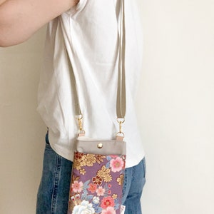 Smartphone Shoulder Pouch, Japanese Canvas Accessories, Customizable - Etsy