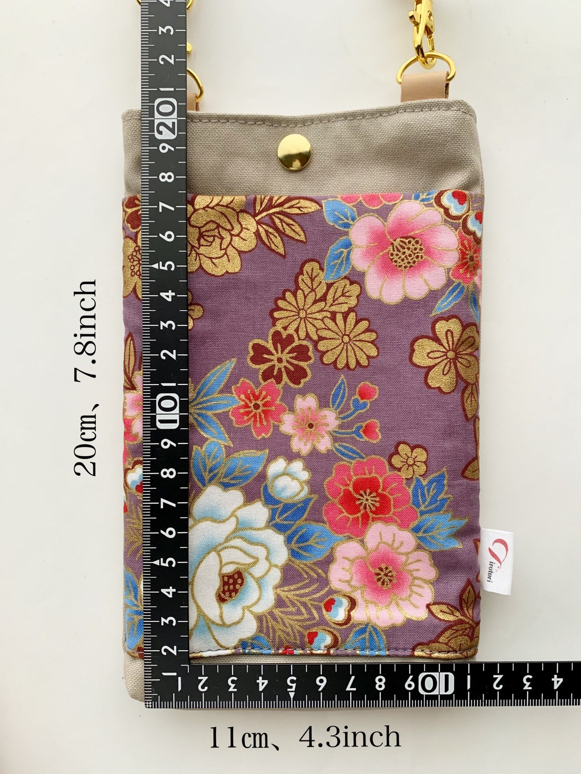 Smartphone Shoulder Pouch, Japanese Canvas Accessories, Customizable - Etsy
