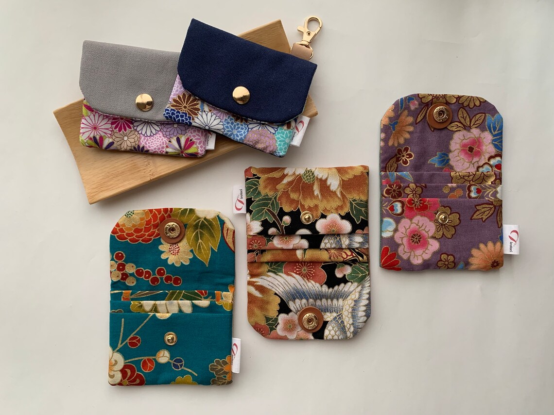 Card Case, Mini Case, Mini Gift, Minimalist Wallet , Japanese Canvas ...