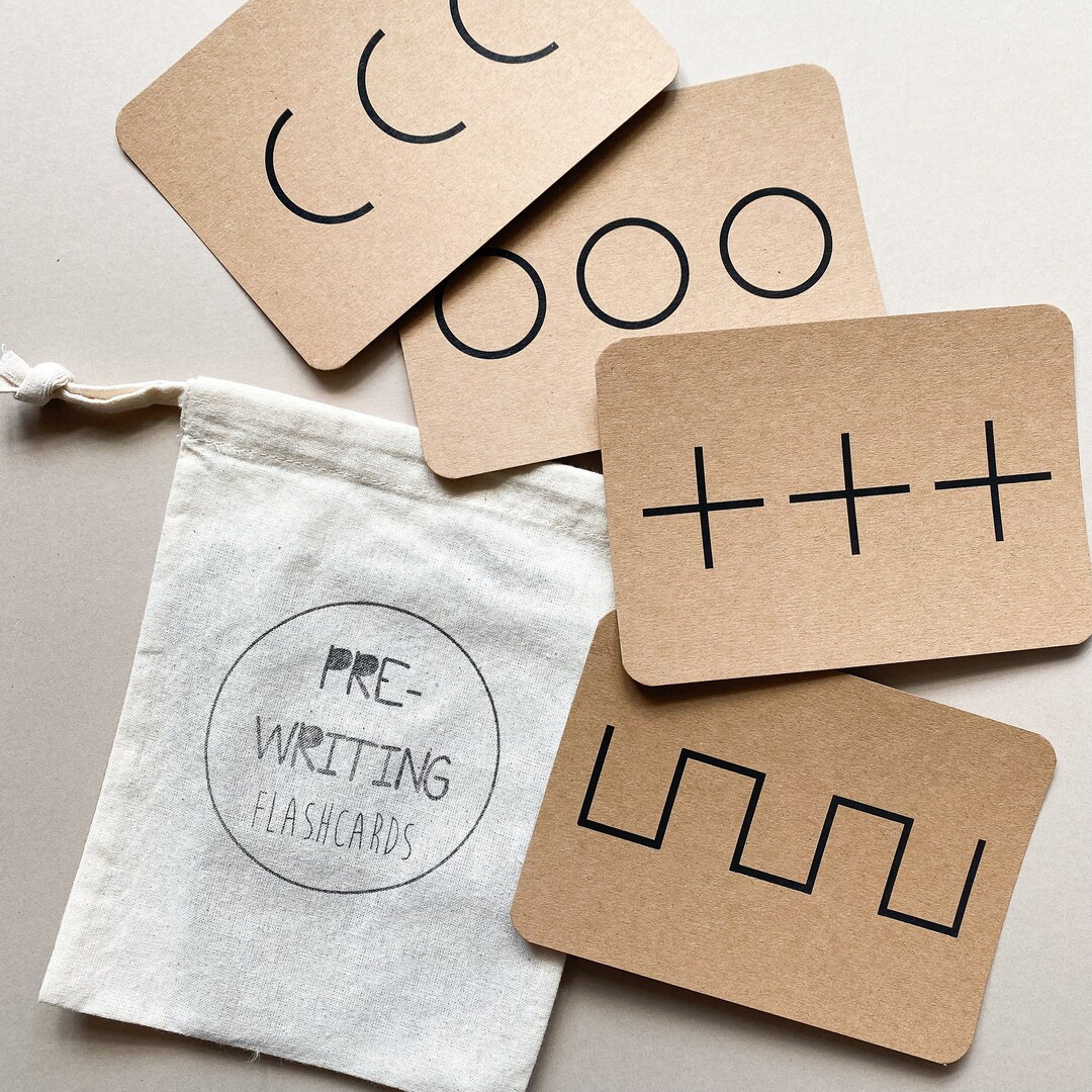 Pre-writing Flashcards: Mark Making Patterns, Preschool Skills - Etsy