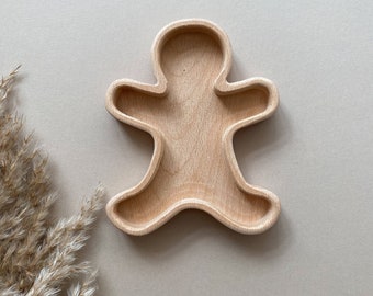 Wood Sensory Tray | Person Plate | Gingerbread Man | Christmas ...