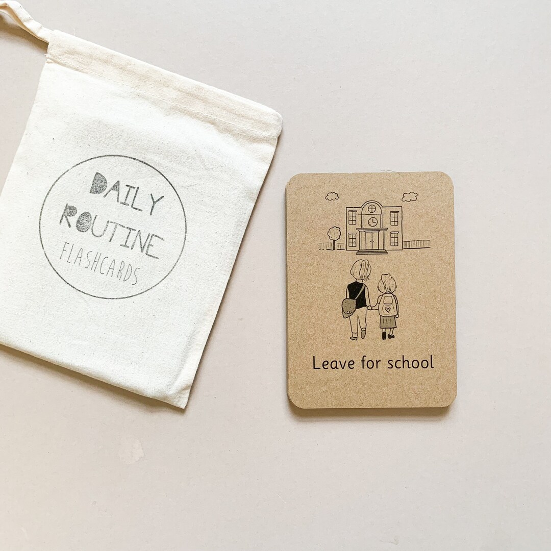 School Day Daily Routine Flashcards | Visual Timetable for Getting ...