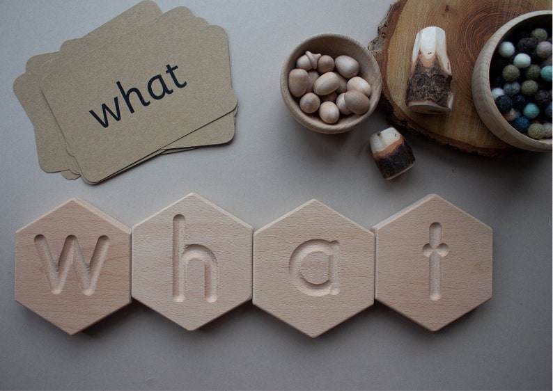 Alphabet Tiles - Vowel Set | Large Hexagon Vowel Tiles | Wooden Vowel ...