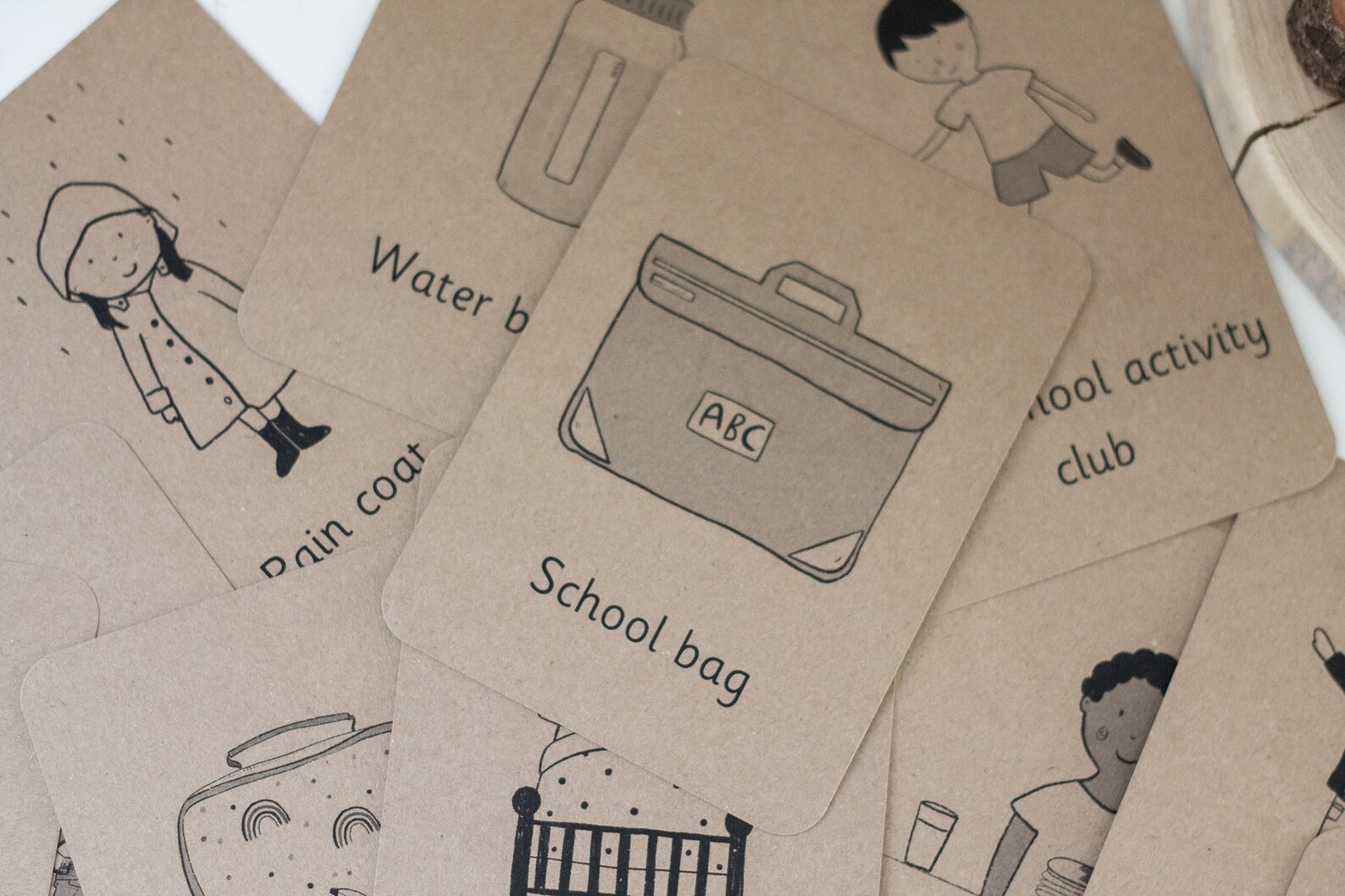 School Day Daily Routine Flashcards | Visual Timetable for Getting ...