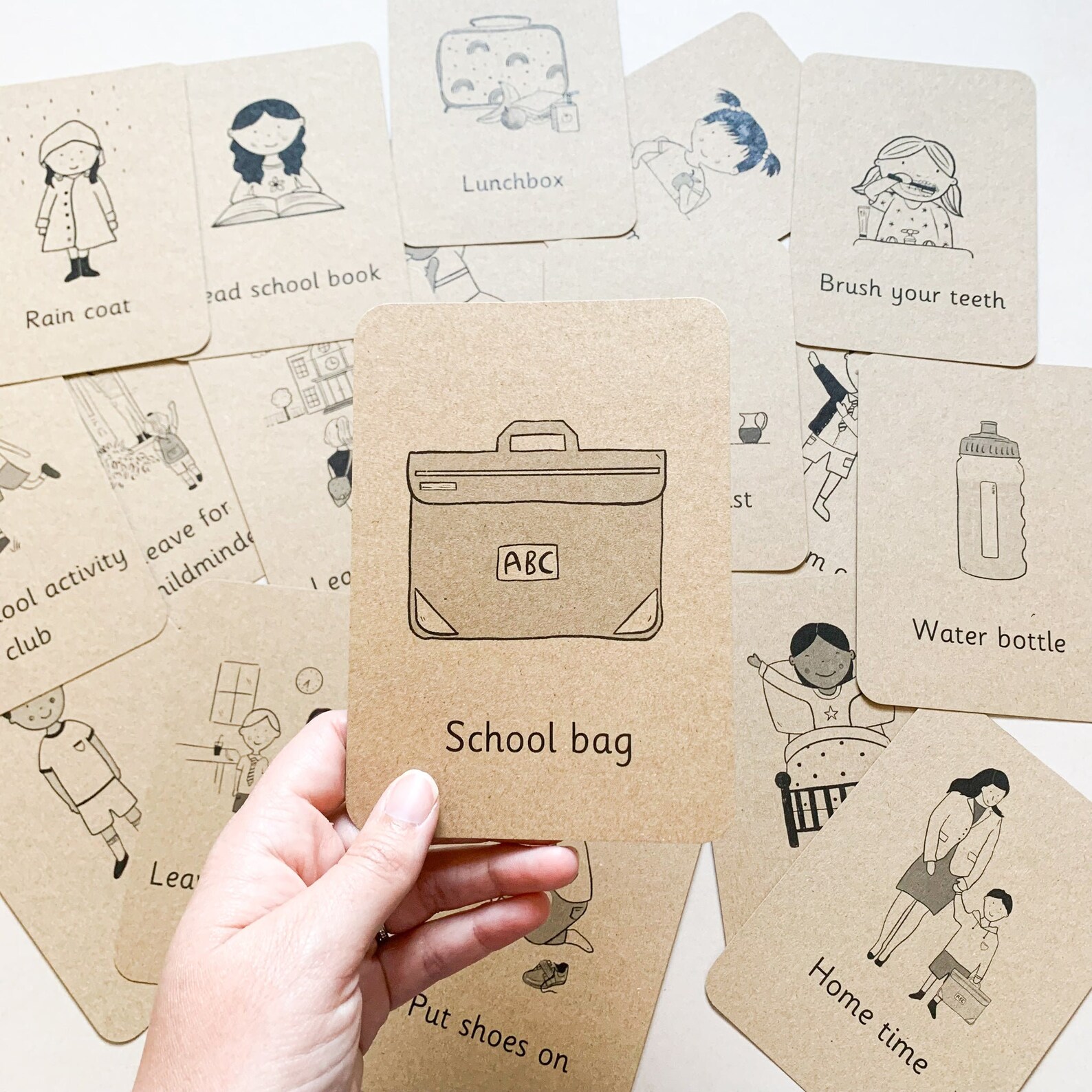 School Day Daily Routine Flashcards | Visual Timetable for Getting ...