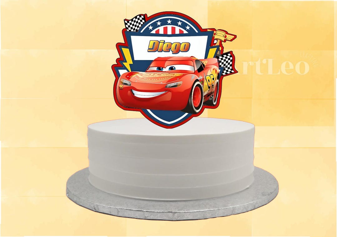 Lightning Mcqueen Cake Topper( Name Customizable) - Etsy