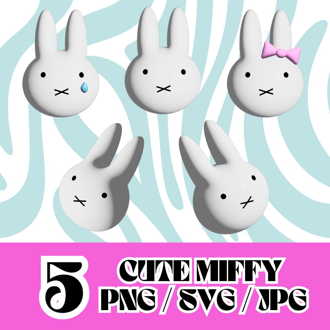 Cute Miffy Clipart, Scrapbook Printable Commercial Use Rabbit Graphics ...
