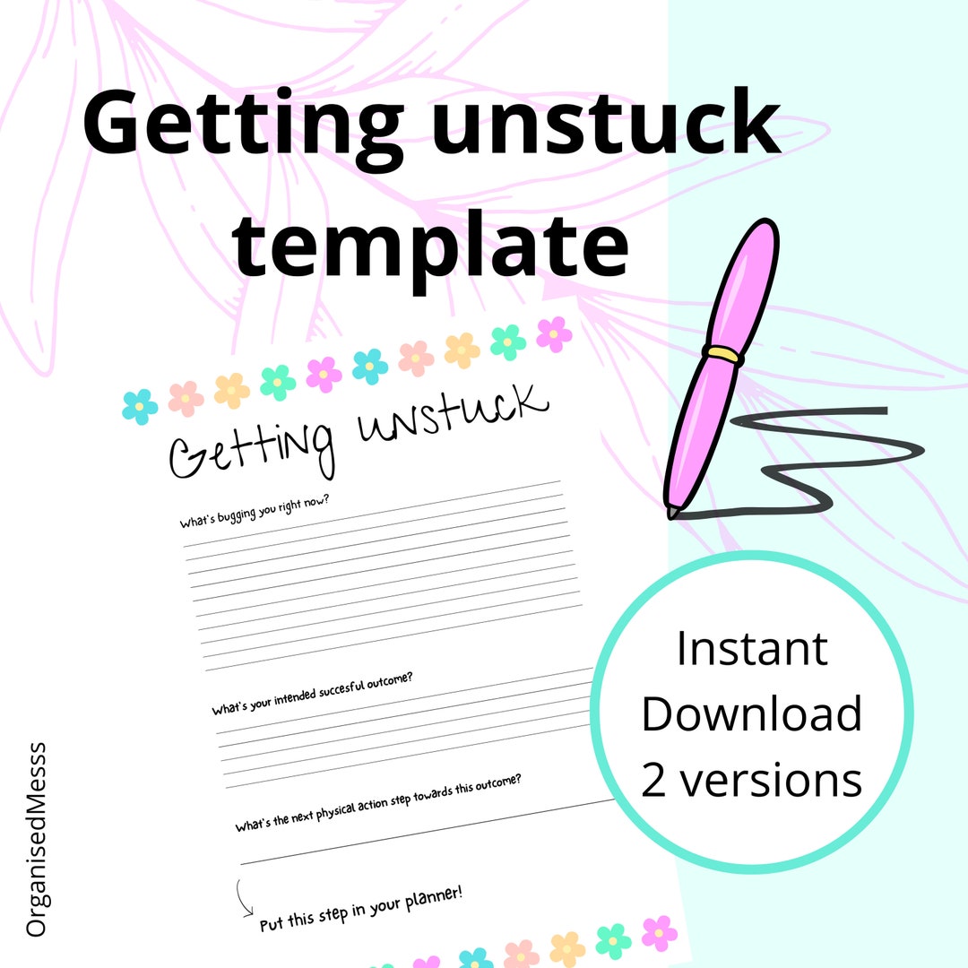 Getting Unstuck Printable Planner Insert Printable Pdf A4 Size Daily to ...