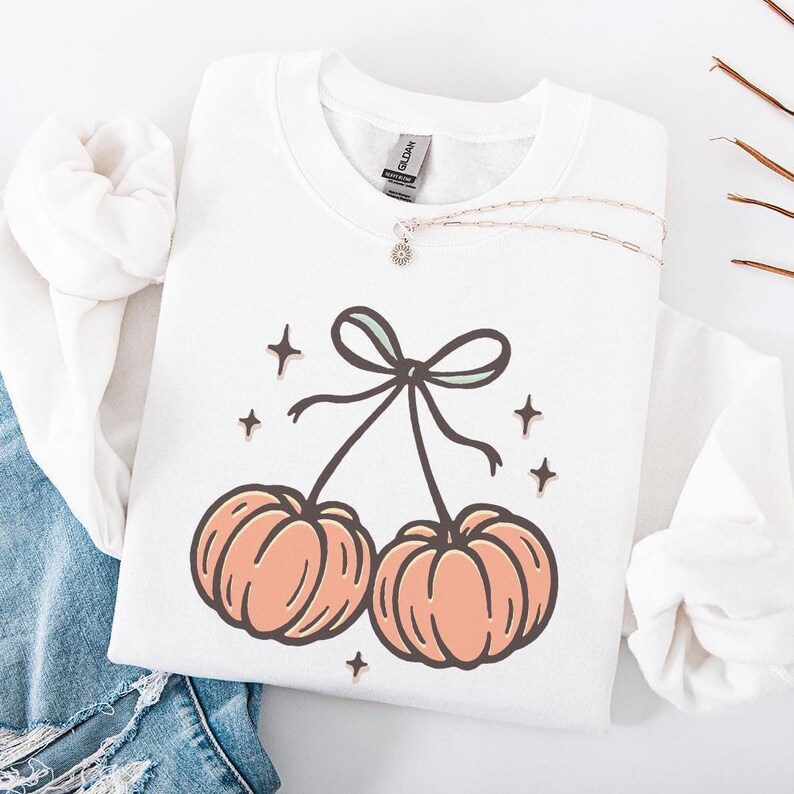 Pastel Pumpkin PNG, Fall PNG, Autumn PNG, Cute Pumpkin Bow Design ...