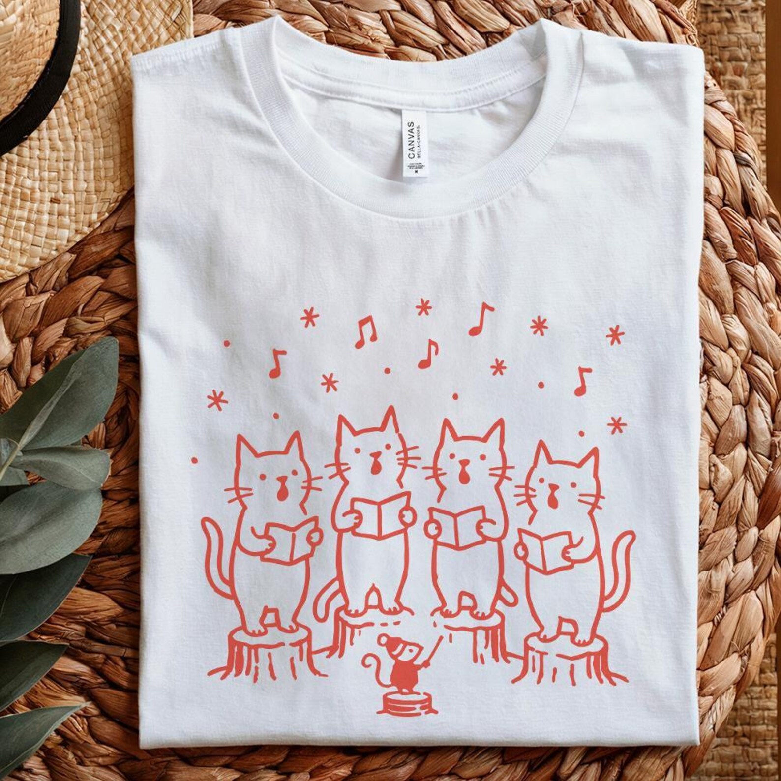 Singing Cat Choir PNG, Whimsical Christmas Cat Carolers Clipart, Cute ...