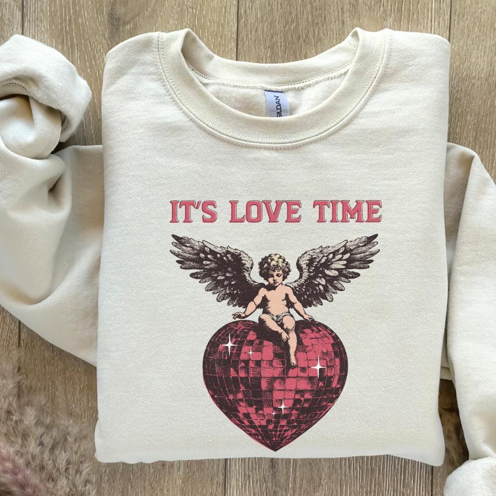 Retro Cupid Disco Heart PNG, Valentine's Day Sublimation (digital ...